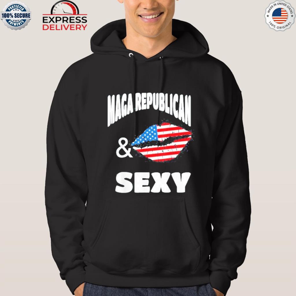 Official maga republican and sexy mouth American flag 2022 shirt, hoodie, sweater, long sleeve ...