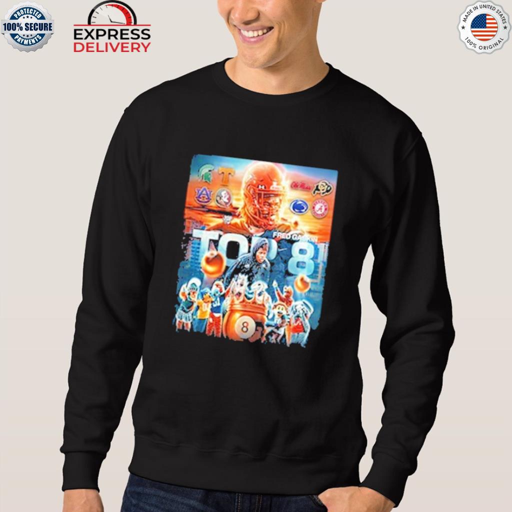 Fred gaskin top 8 teams university shirt, hoodie, sweater, long sleeve ...