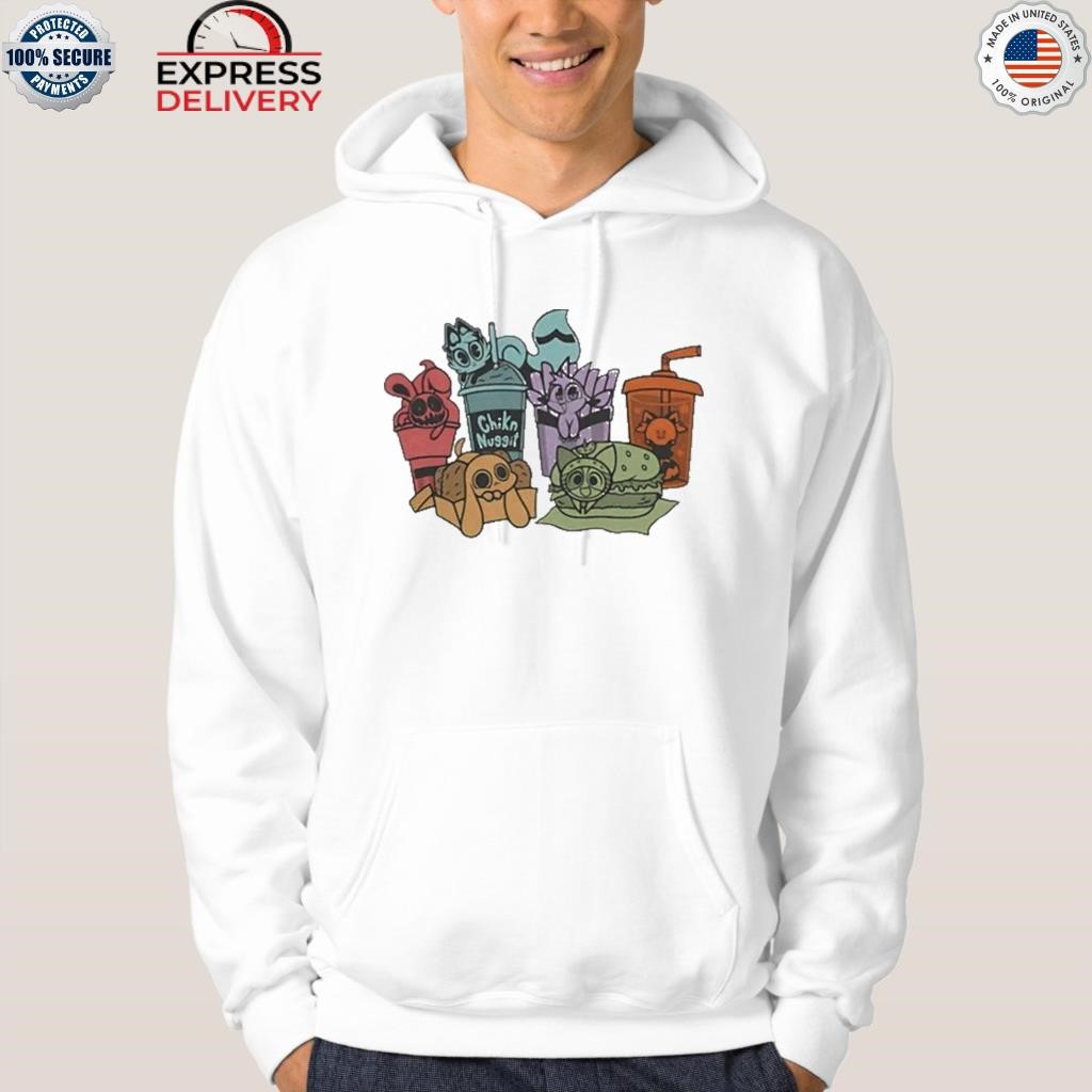 Buzzfeed merch chikn nuggit fast food friends shirt, hoodie, sweater ...