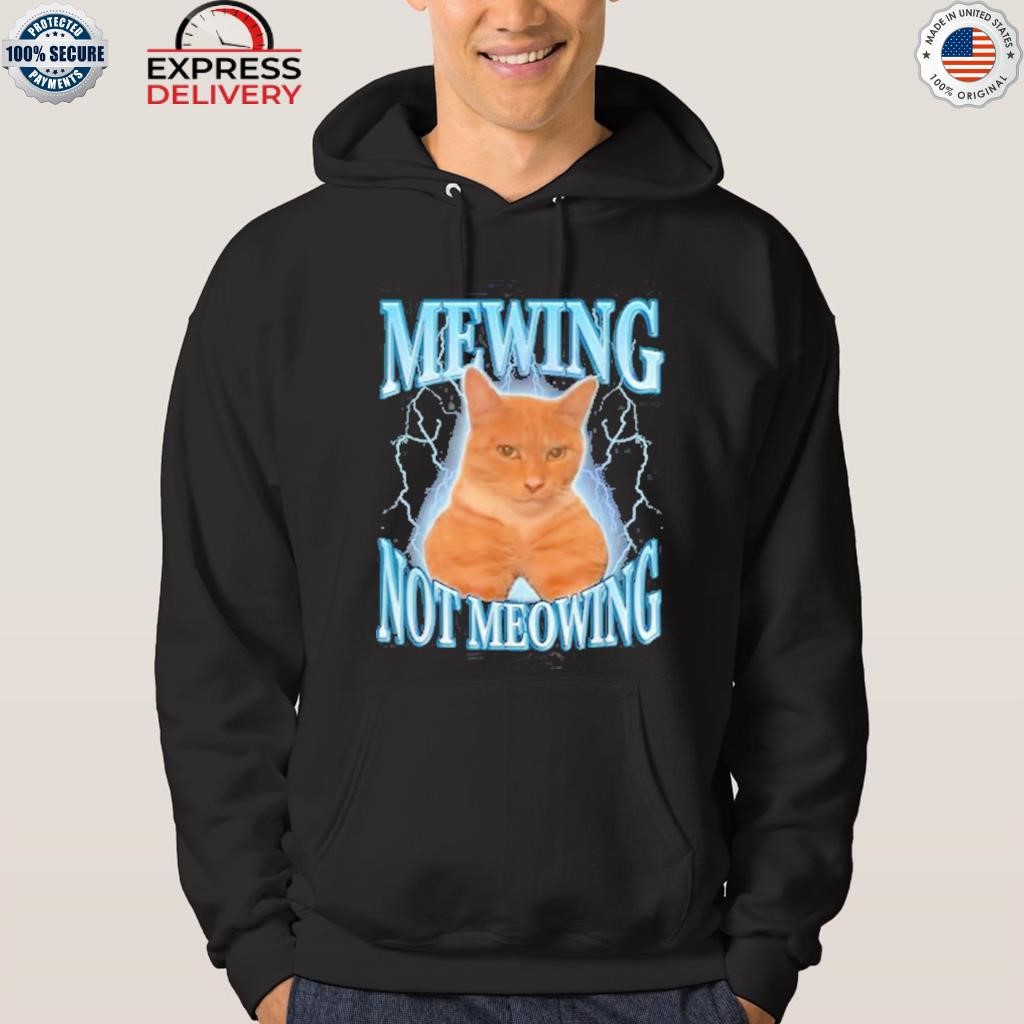 Cat Meme Mewing Looksmax Meowing Cat T-Shirt, hoodie, sweater, long ...