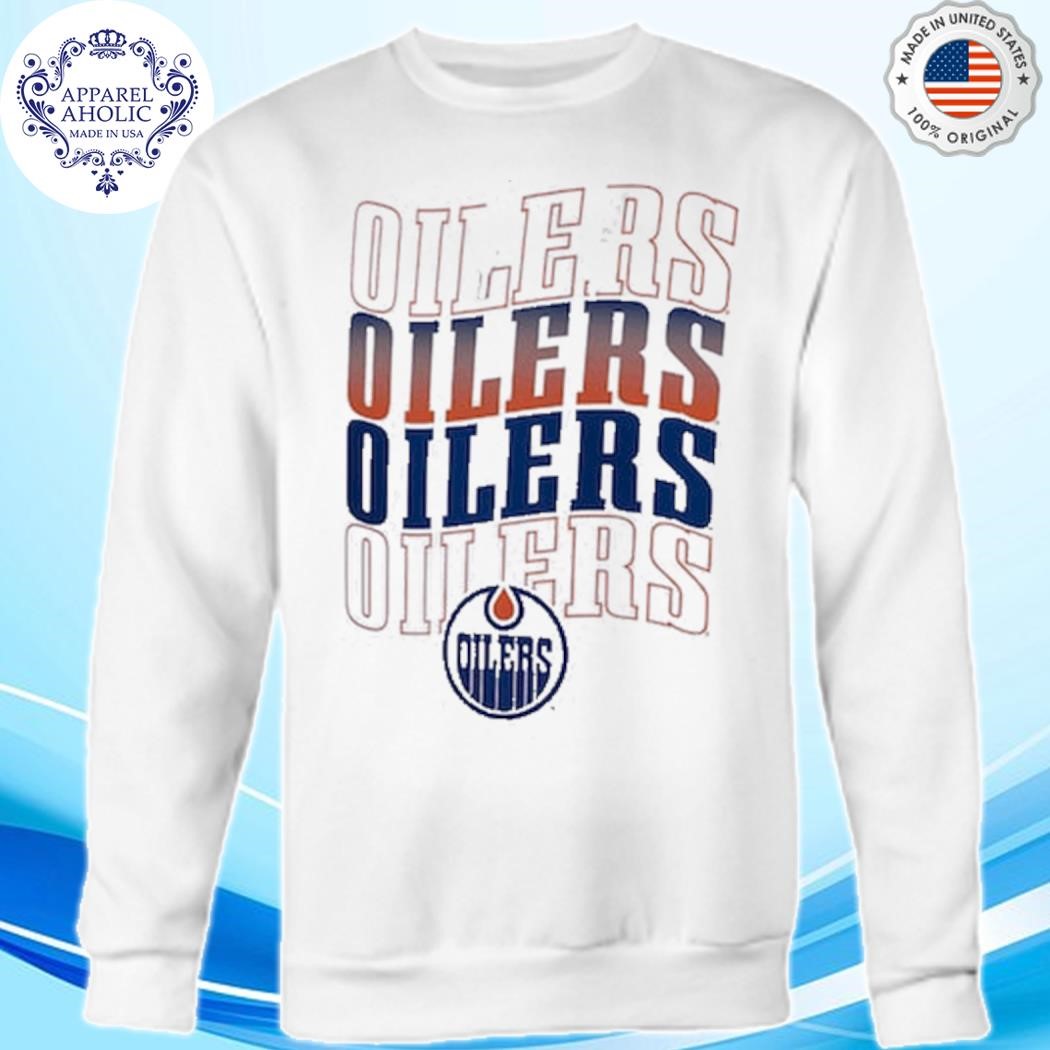 Edmonton oilers starter four team name logo fleece shirt, hoodie ...